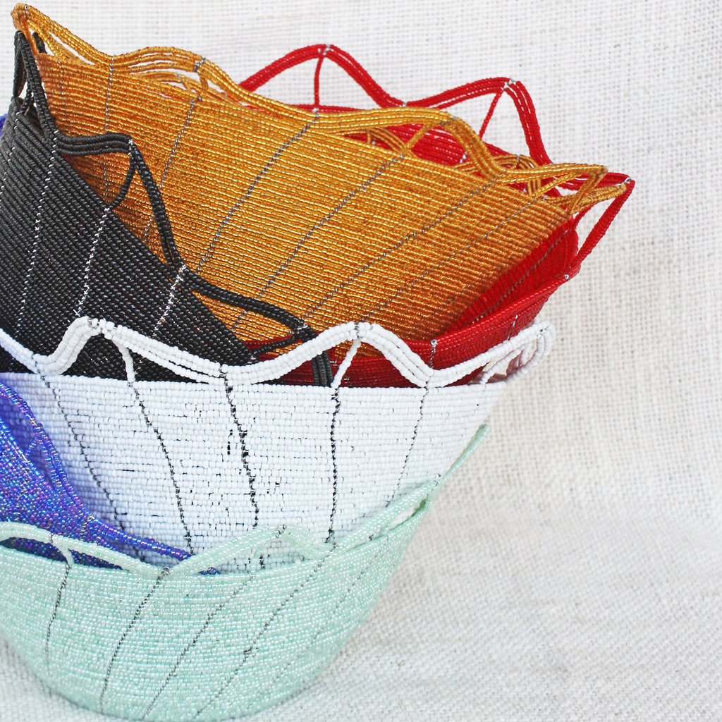 Large Glass Bead Basket – Rafiki Exchange